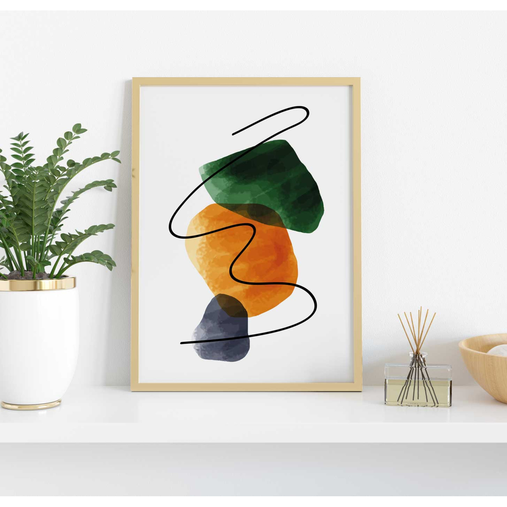 Posters och tavlor med abstrakt karaktär : Vintage linjekonst #2 ...