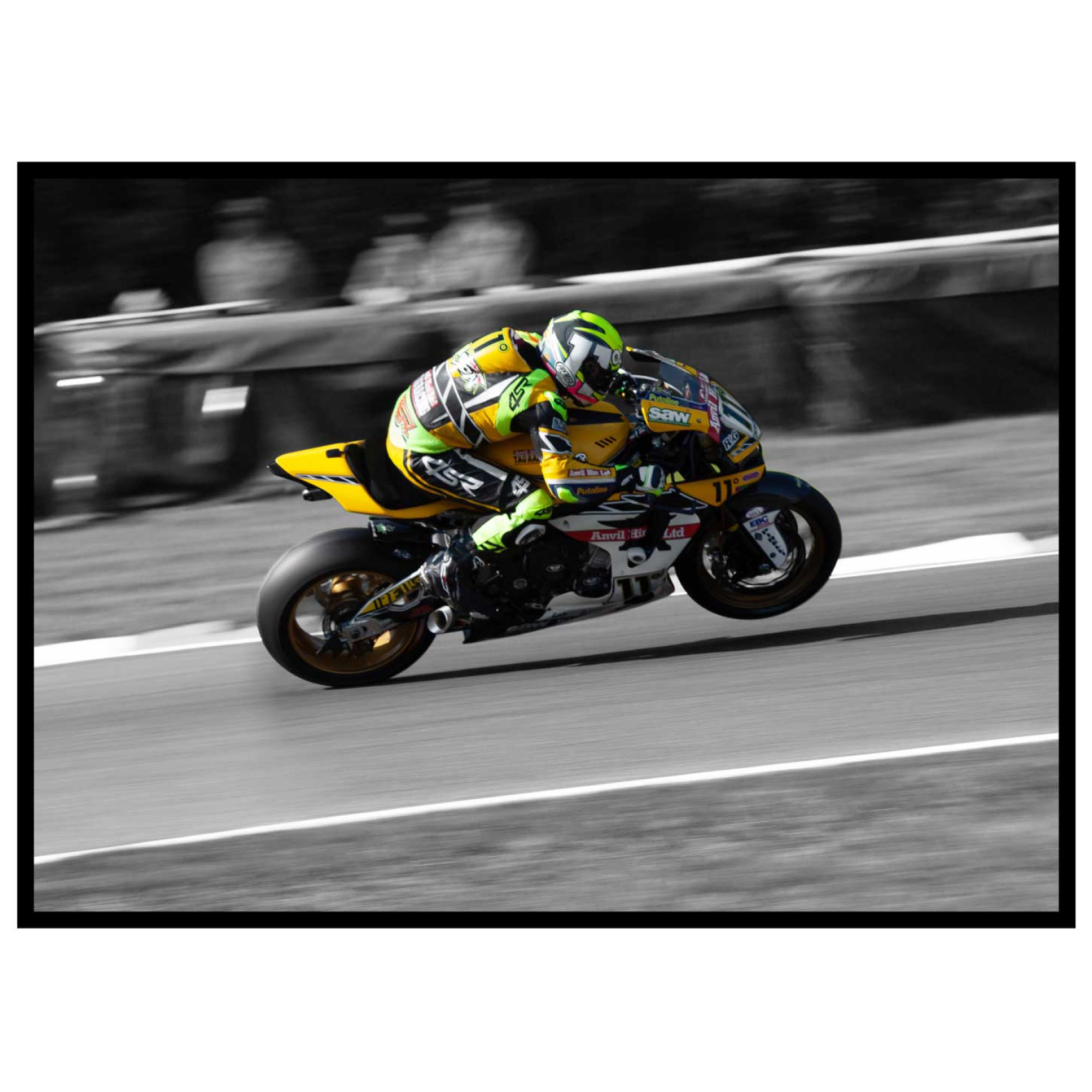 Race motorcykel poster - Svartvita sport posters
