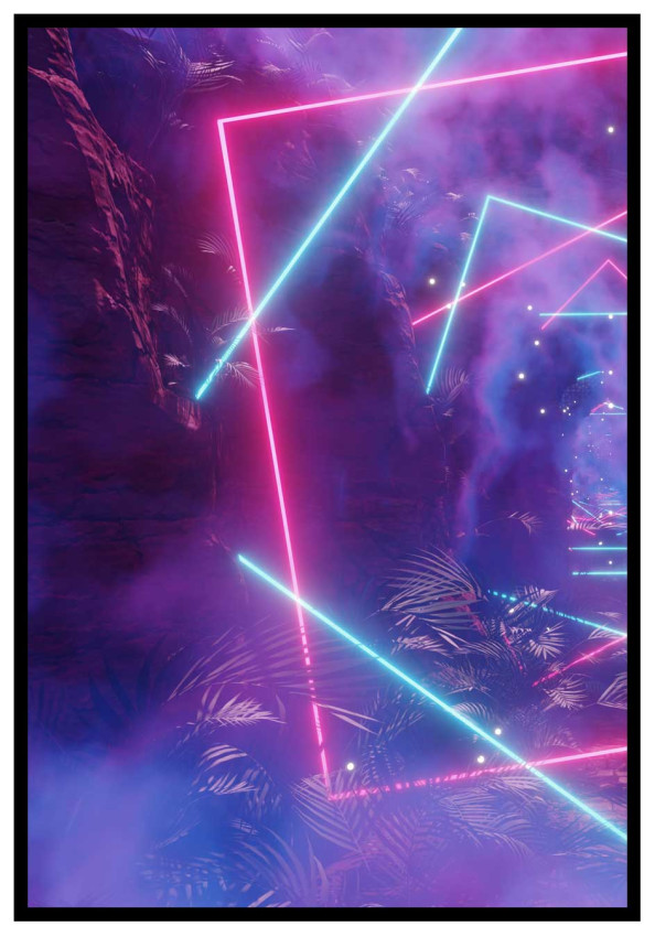 Neon laser show - Grafisk poster