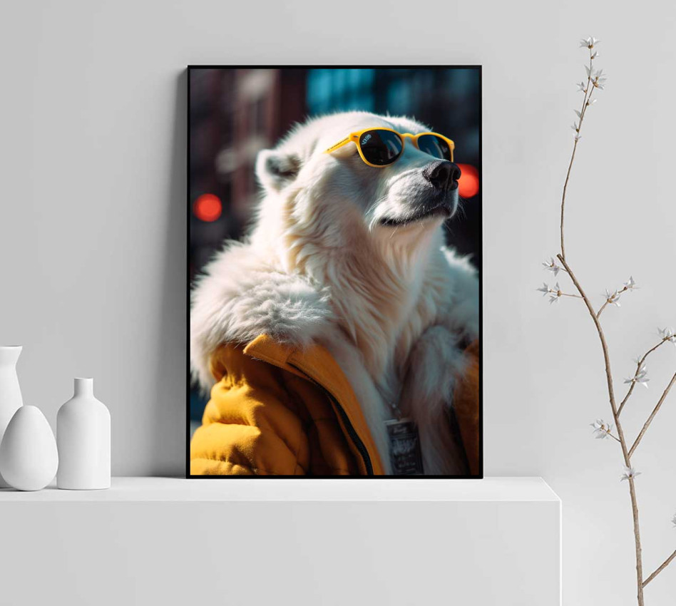 Snygga posters, tavlor & tavelset : Fashion Polar Bear - Snygg ...