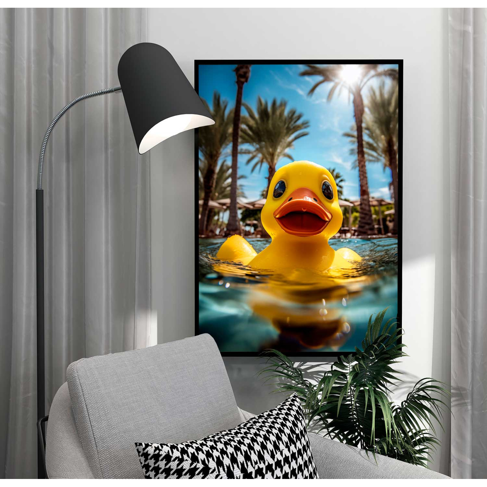 Yellow Rubber Duck - Exotisk och färgstark poster