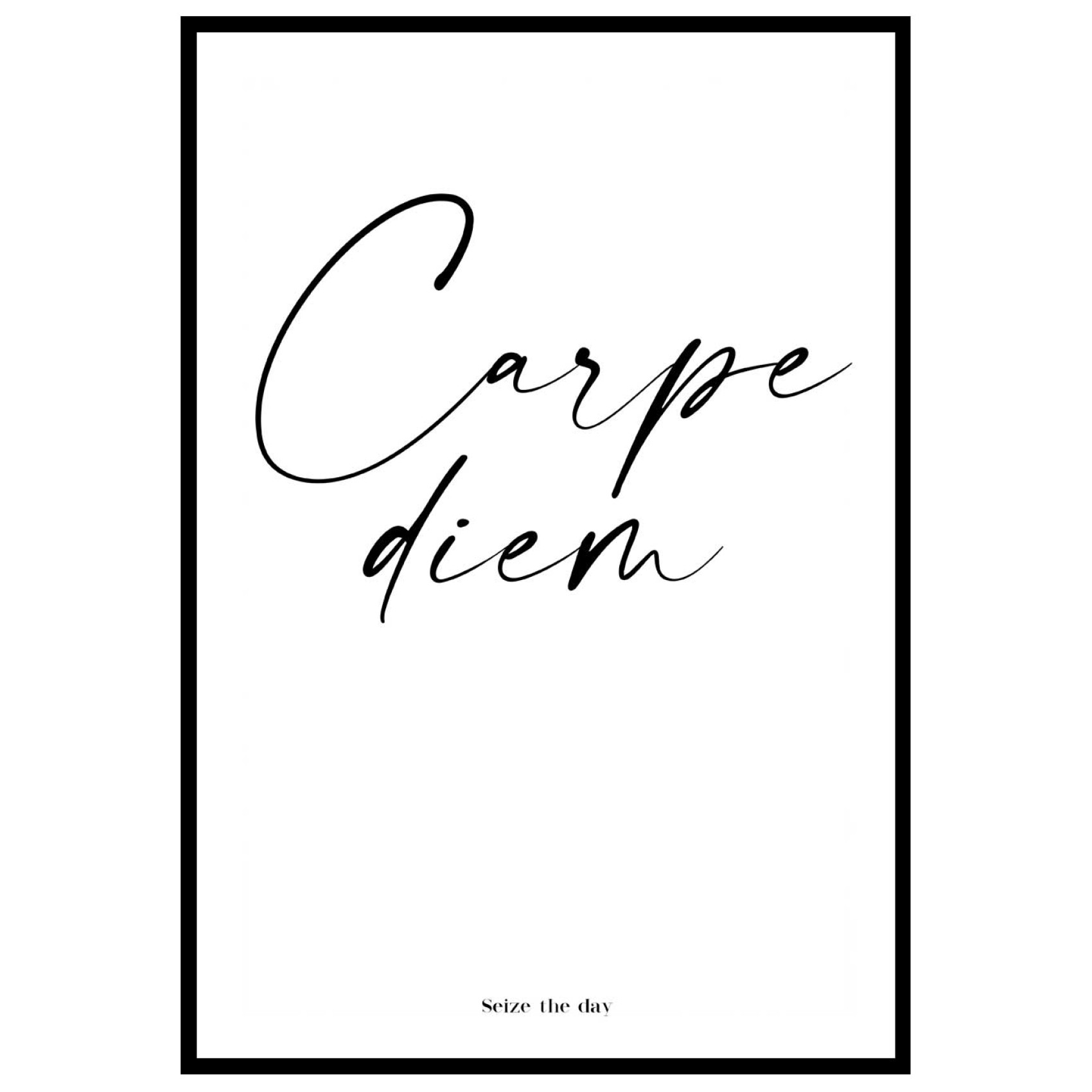 Tavlor med text & typografi : Carpe diem trendig text poster