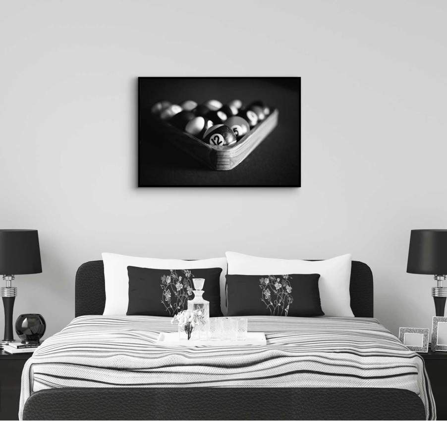 Pool & Biljard - Simple black and white poster