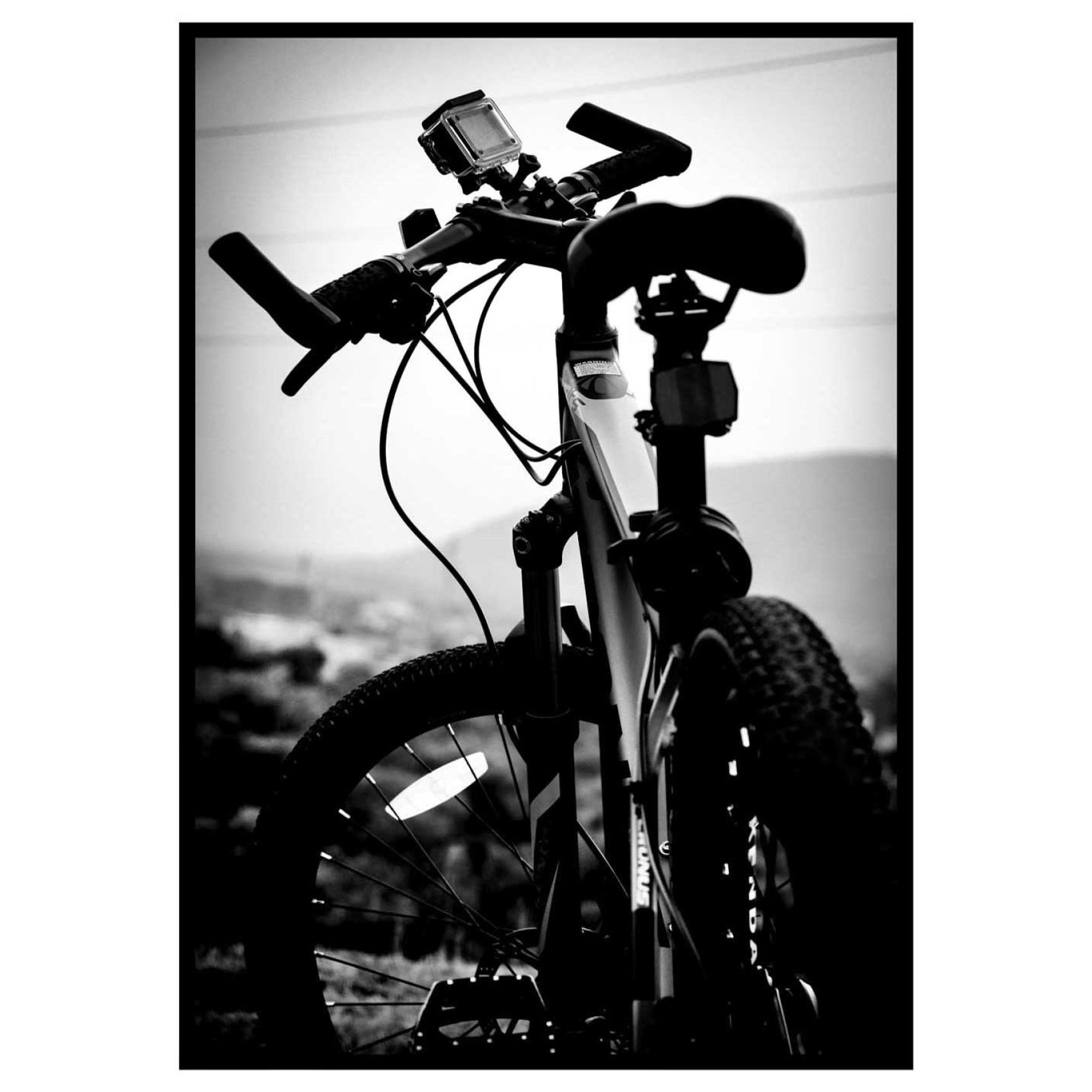 Mountainbike - Svartvit & elegant tavla
