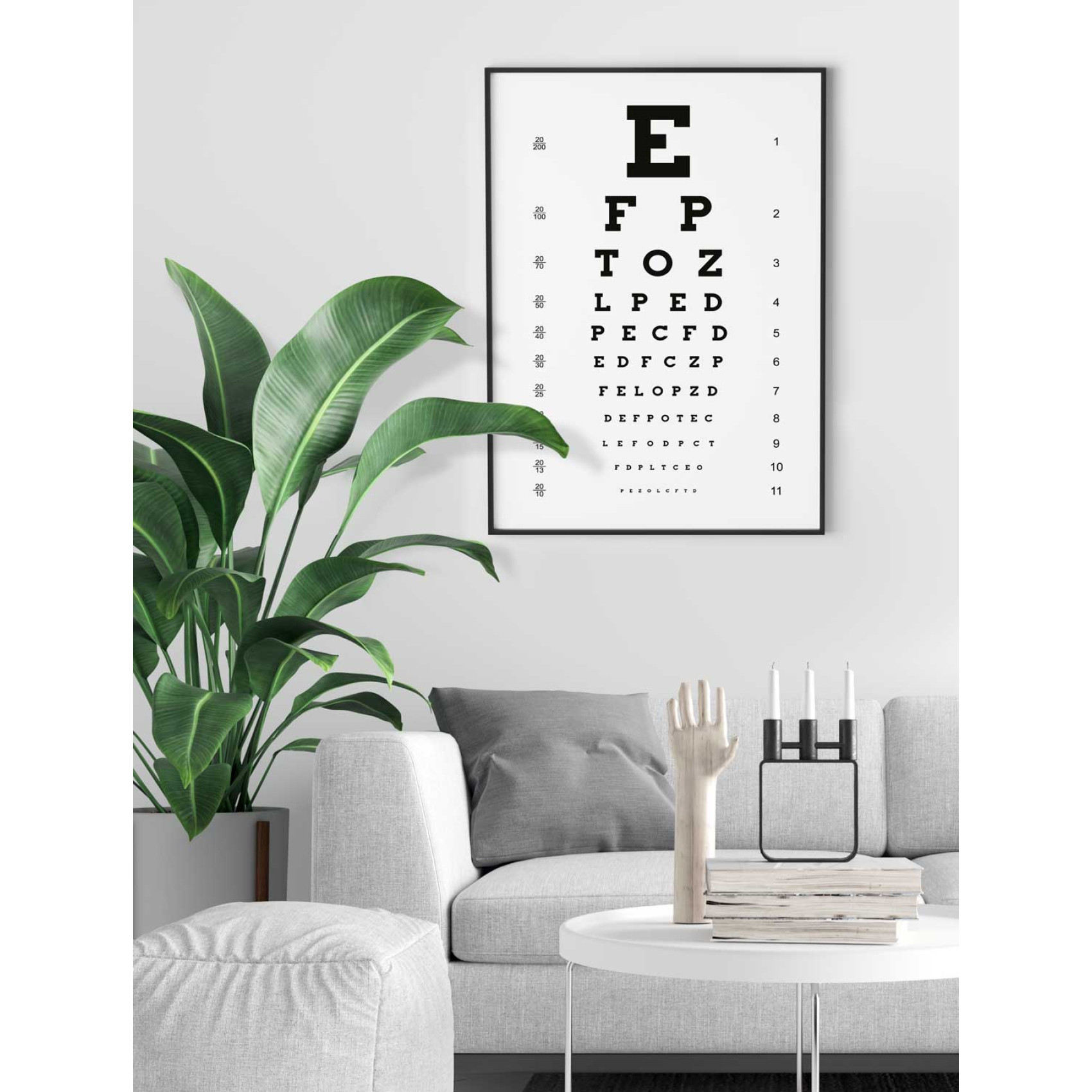 Snygga posters, tavlor & tavelset : Synkoll bokstäver - Optiker tavla