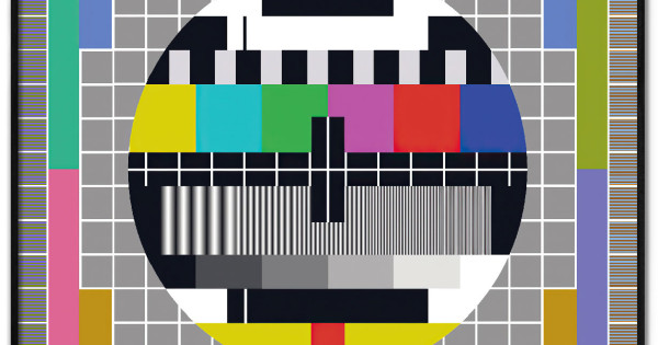 TV-rutans testbild - Retro poster