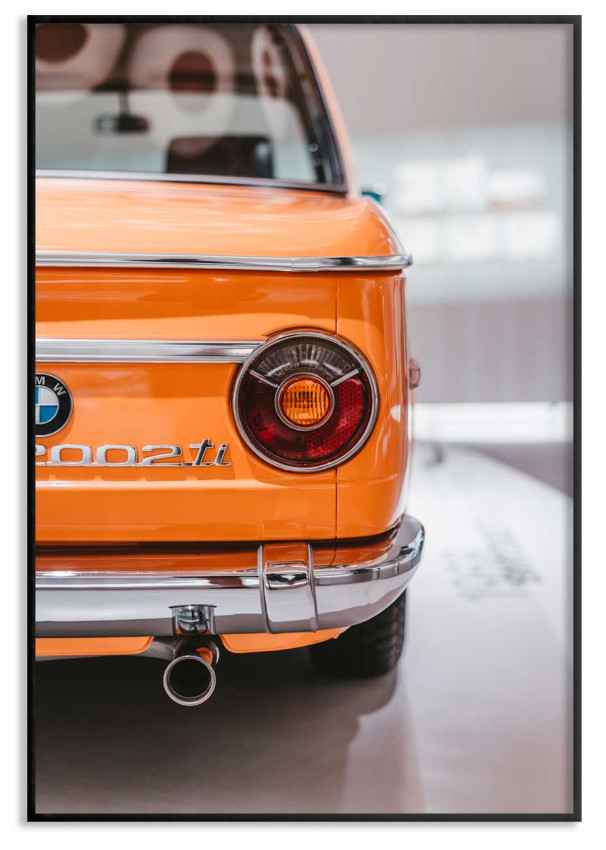 BMW 1969 - Orange bil poster