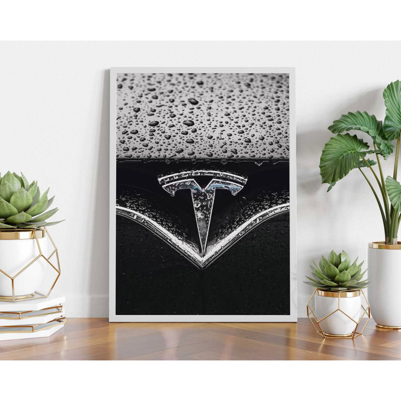 Snygga posters, tavlor & tavelset : Tesla - Simpel & trendig bilposter