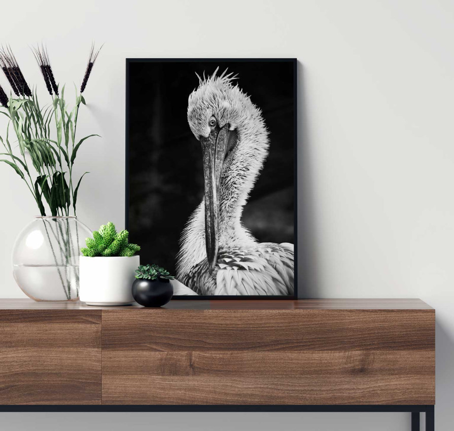 Crane bird - Abstract animal poster