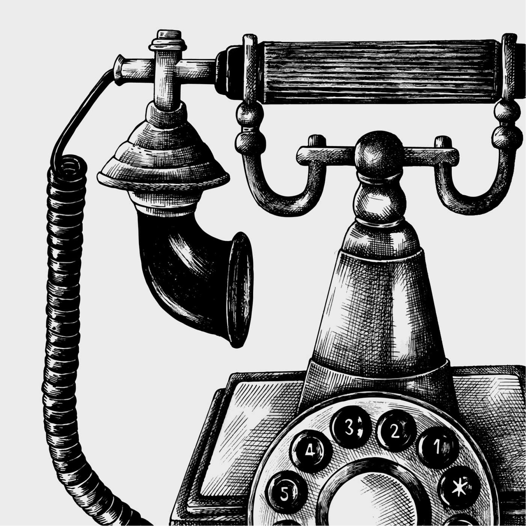 Retro Telephone - Simple Poster - SwedeArts