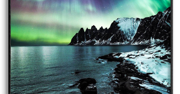 Norrsken Aurora Borealis - Färgstark Poster