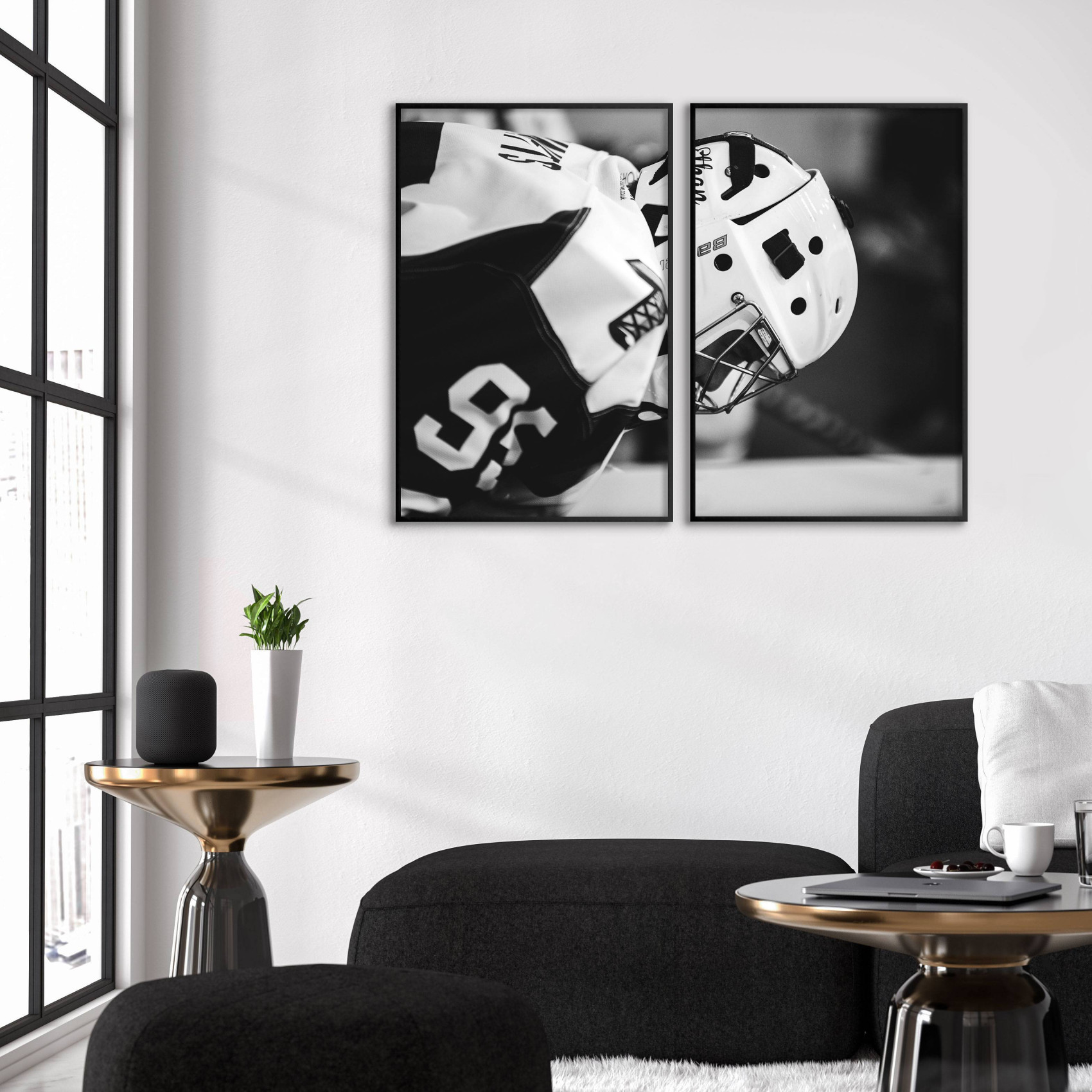 Hockeyspelare - Svartvita sport posters - SwedeArts