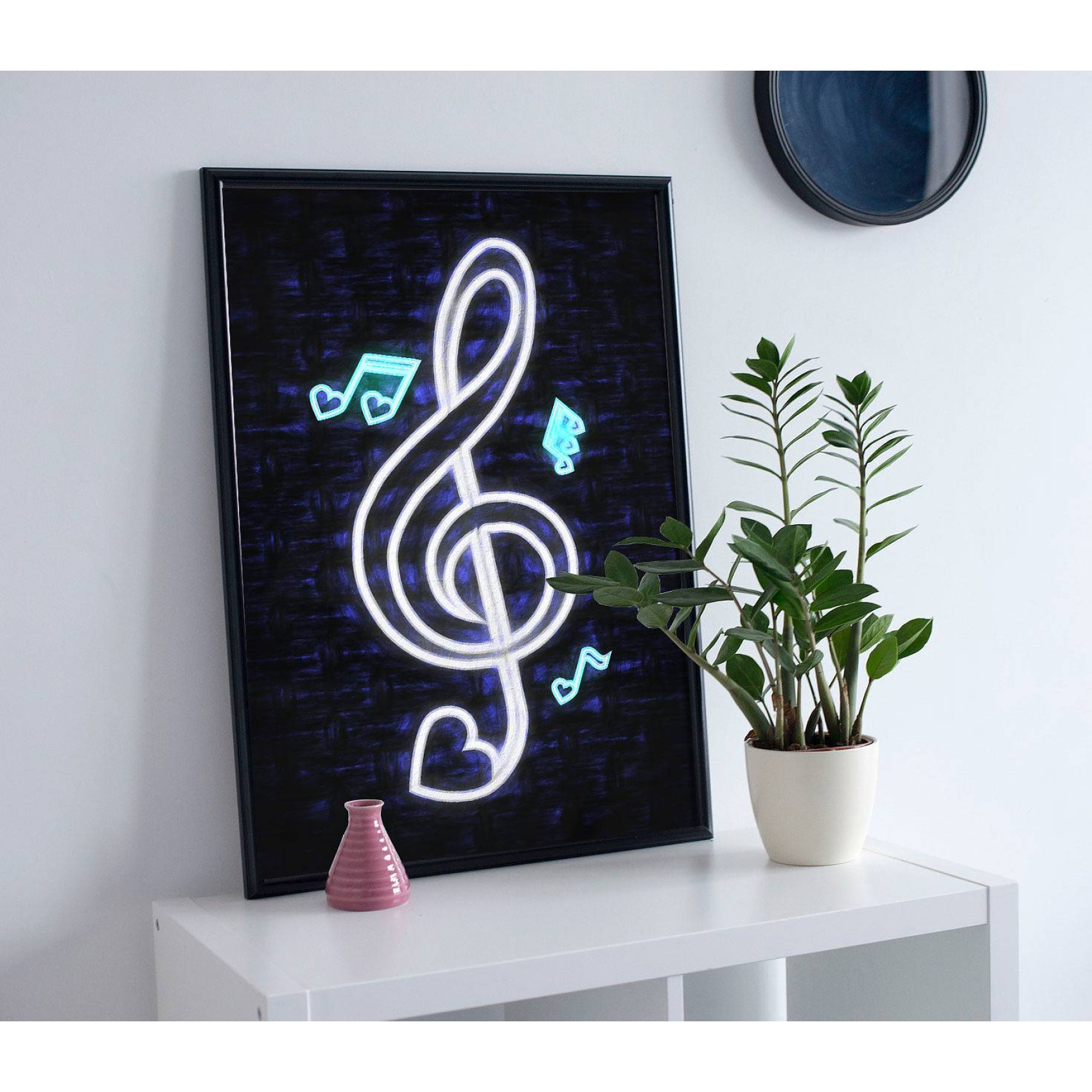 G-klav & hjärtan - Musik poster - Alltid fri frakt!