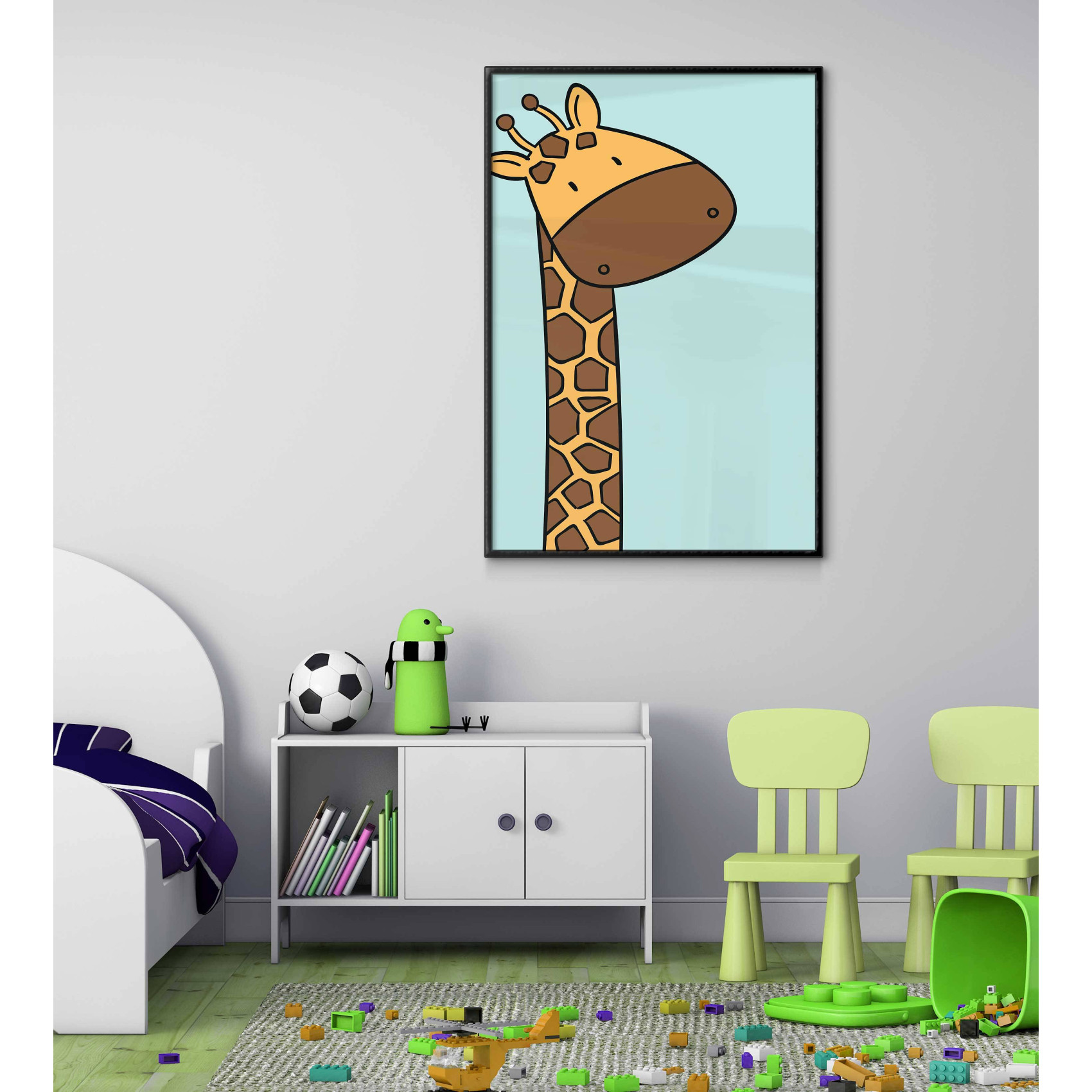 Simple kids poster - Cute giraffe