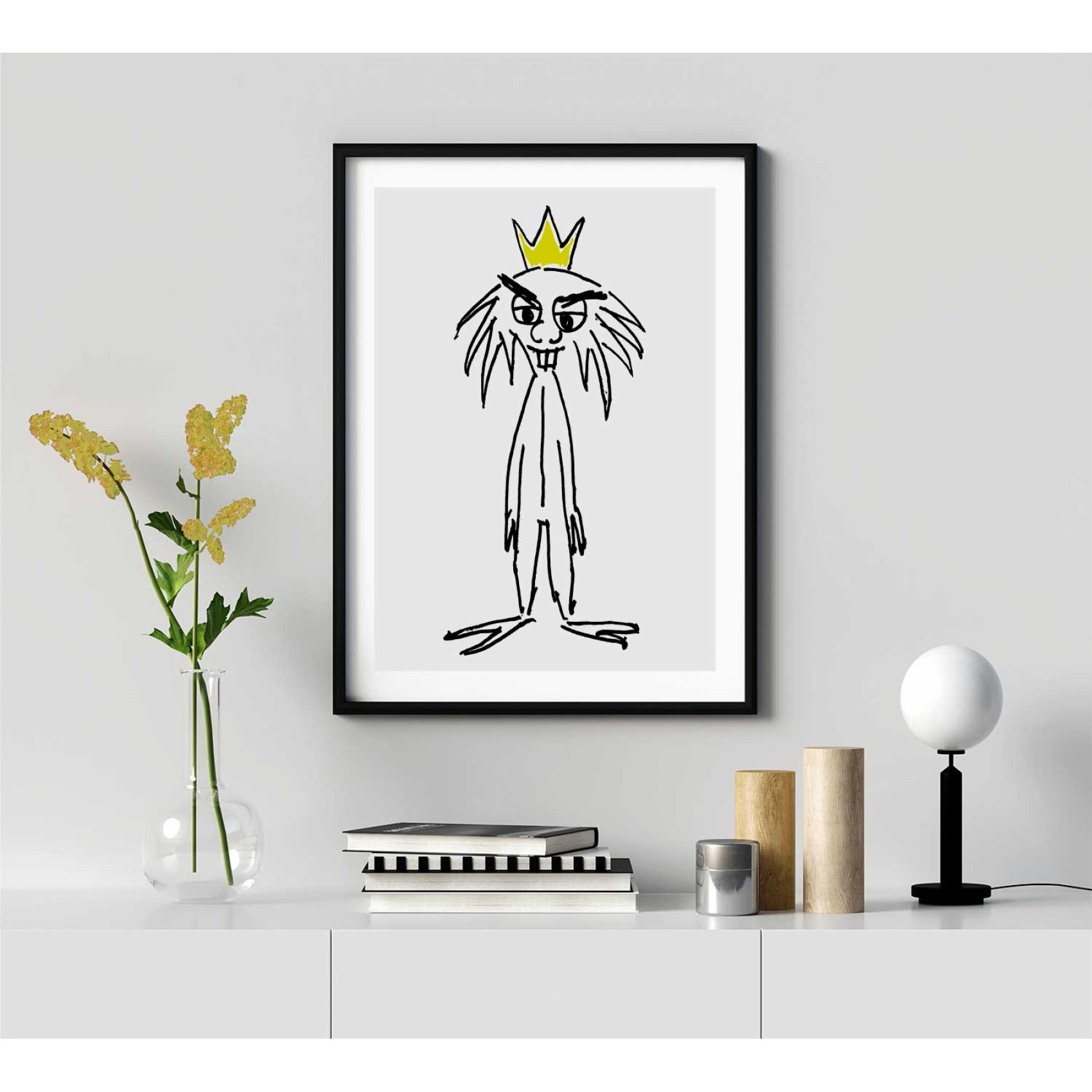 One piece : Simple king drawing - Trendy poster