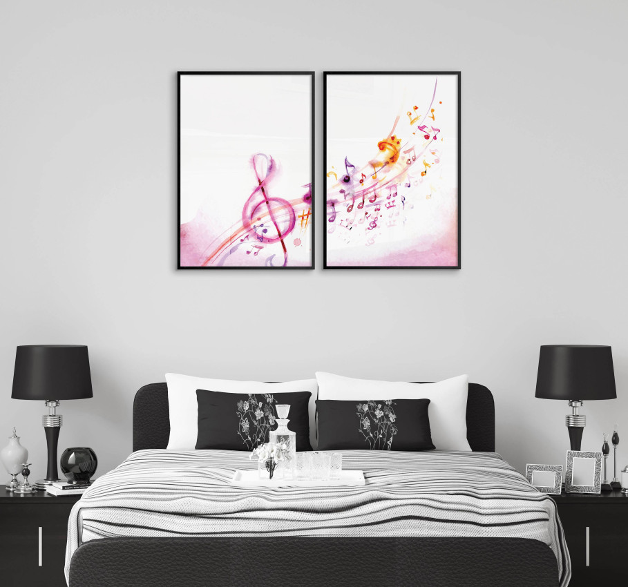 Music notes - Two piece poster