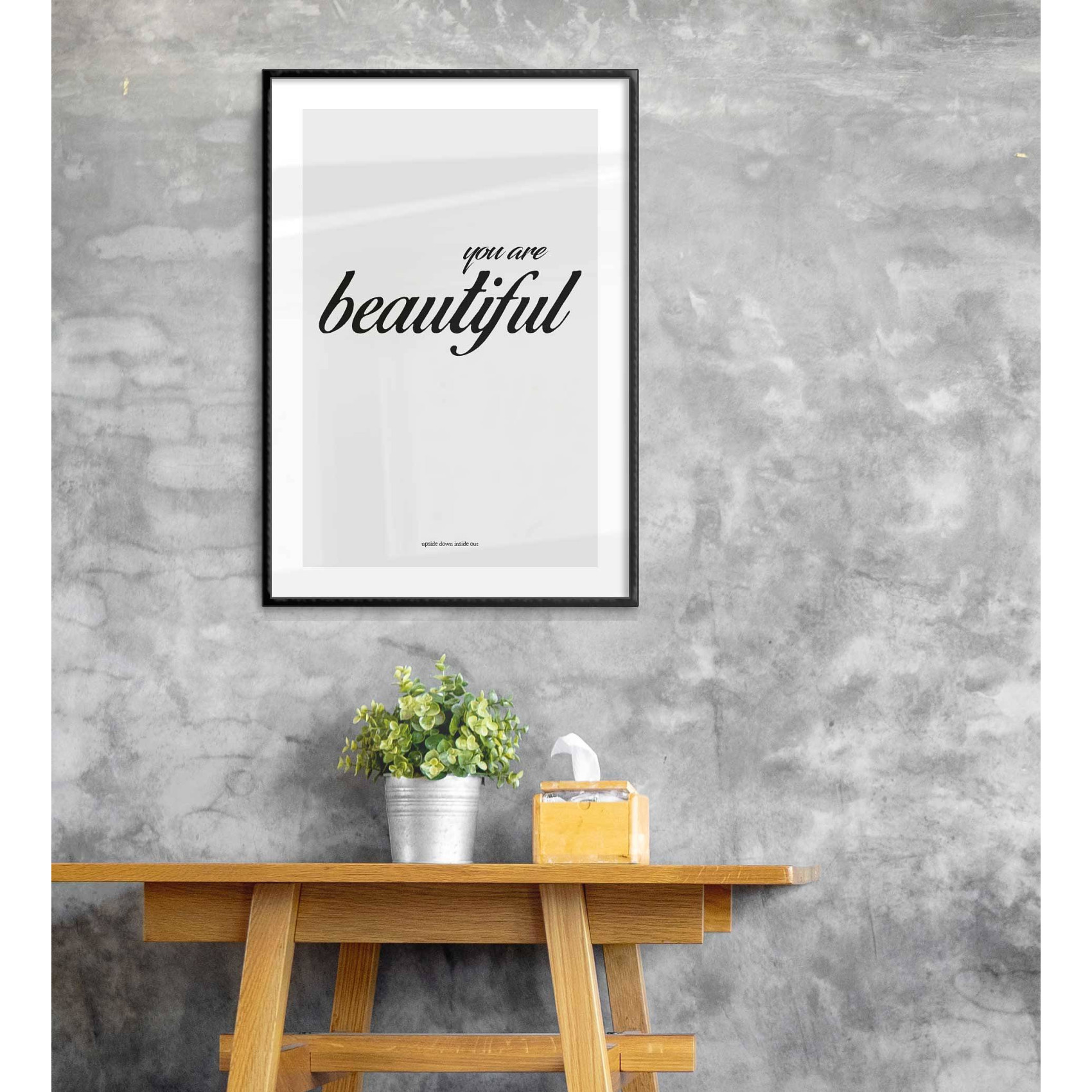 Elegant poster med text - You are beautiful