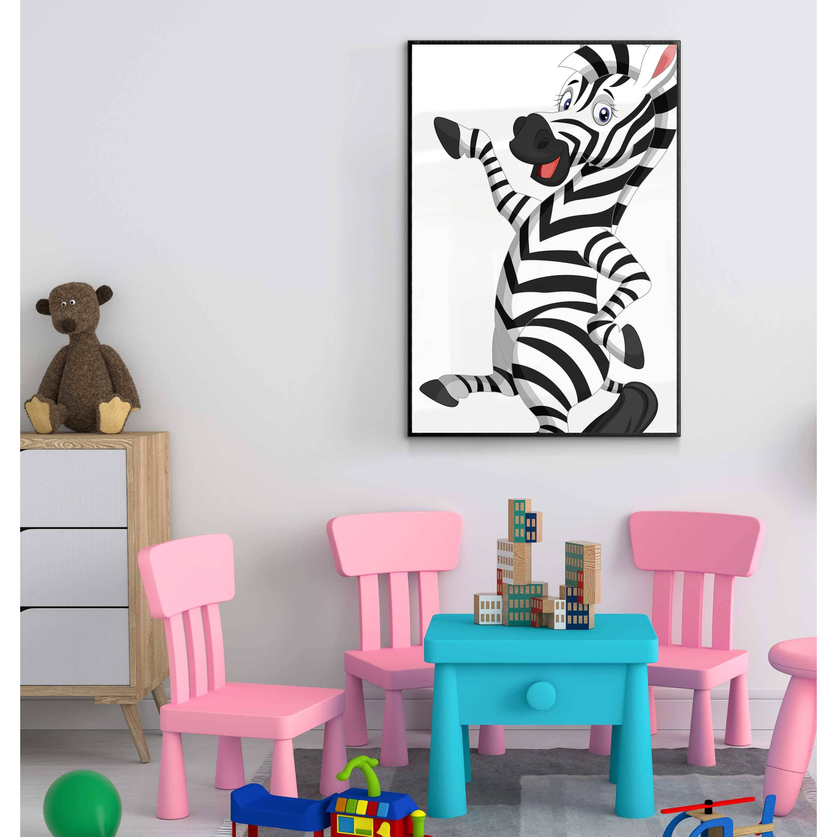 Happy zebra - Kids poster