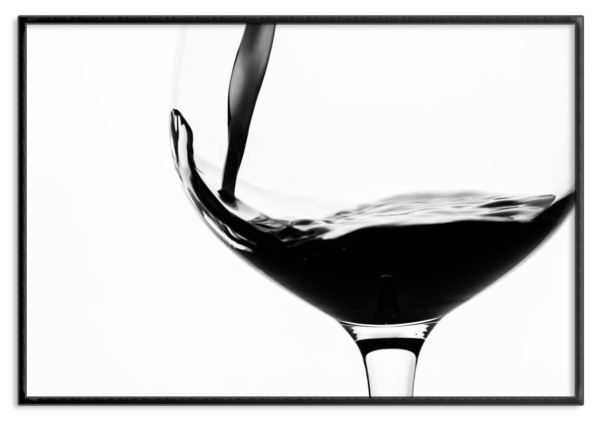 Vinglas påfyllning - Minimalistisk poster - SwedeArts