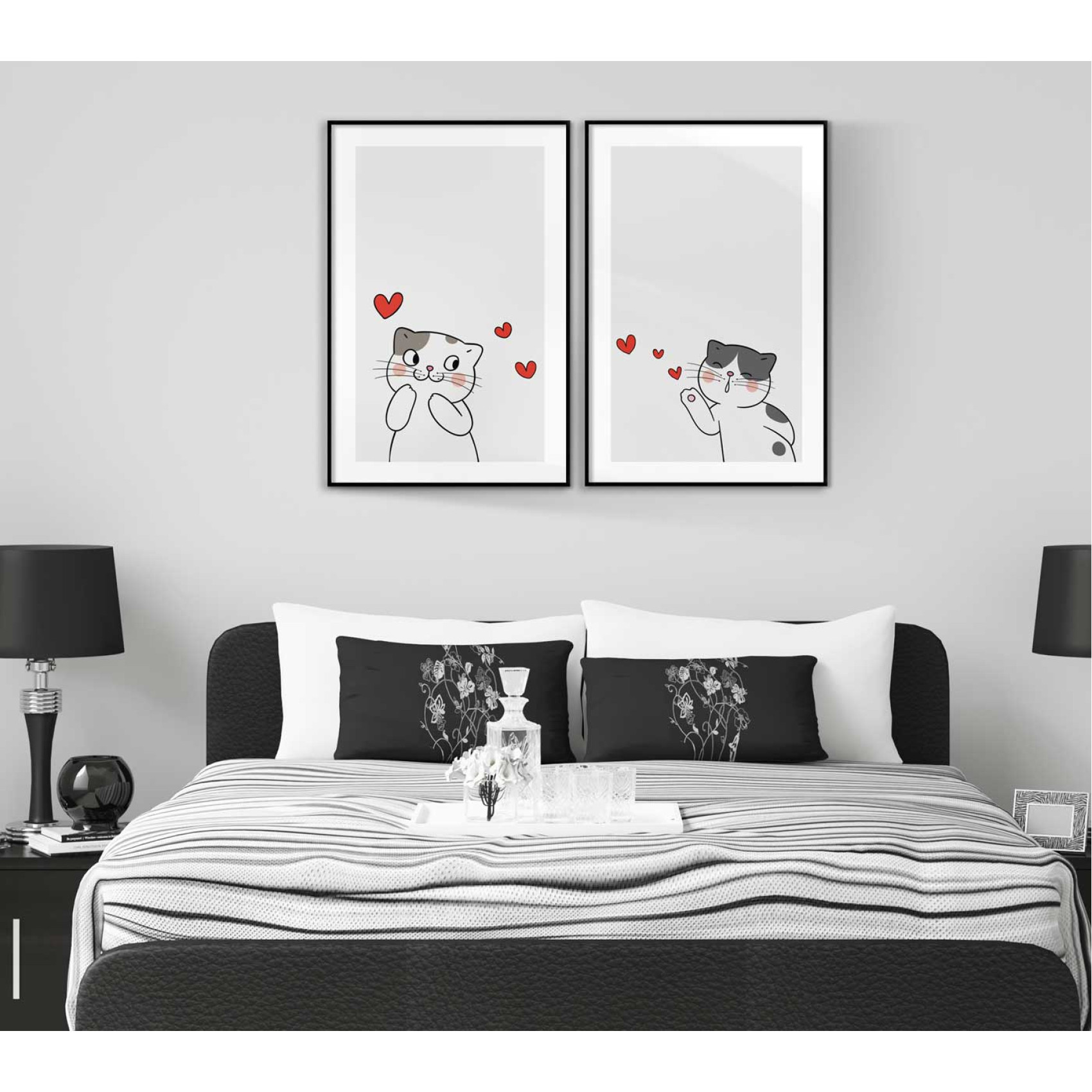 Kärlek & katter - Perfect pair posters - SwedeArts