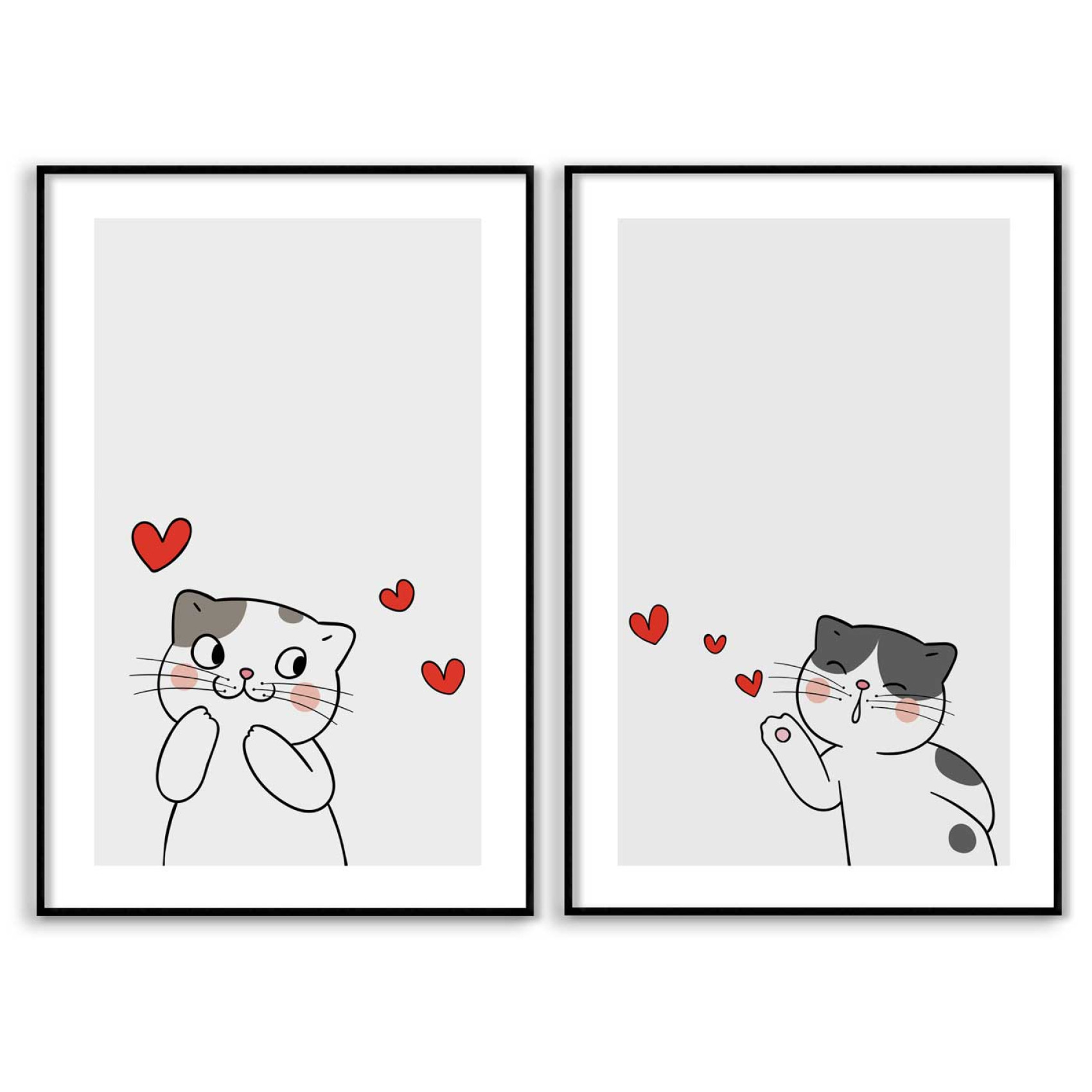 Kärlek & katter - Perfect pair posters - SwedeArts