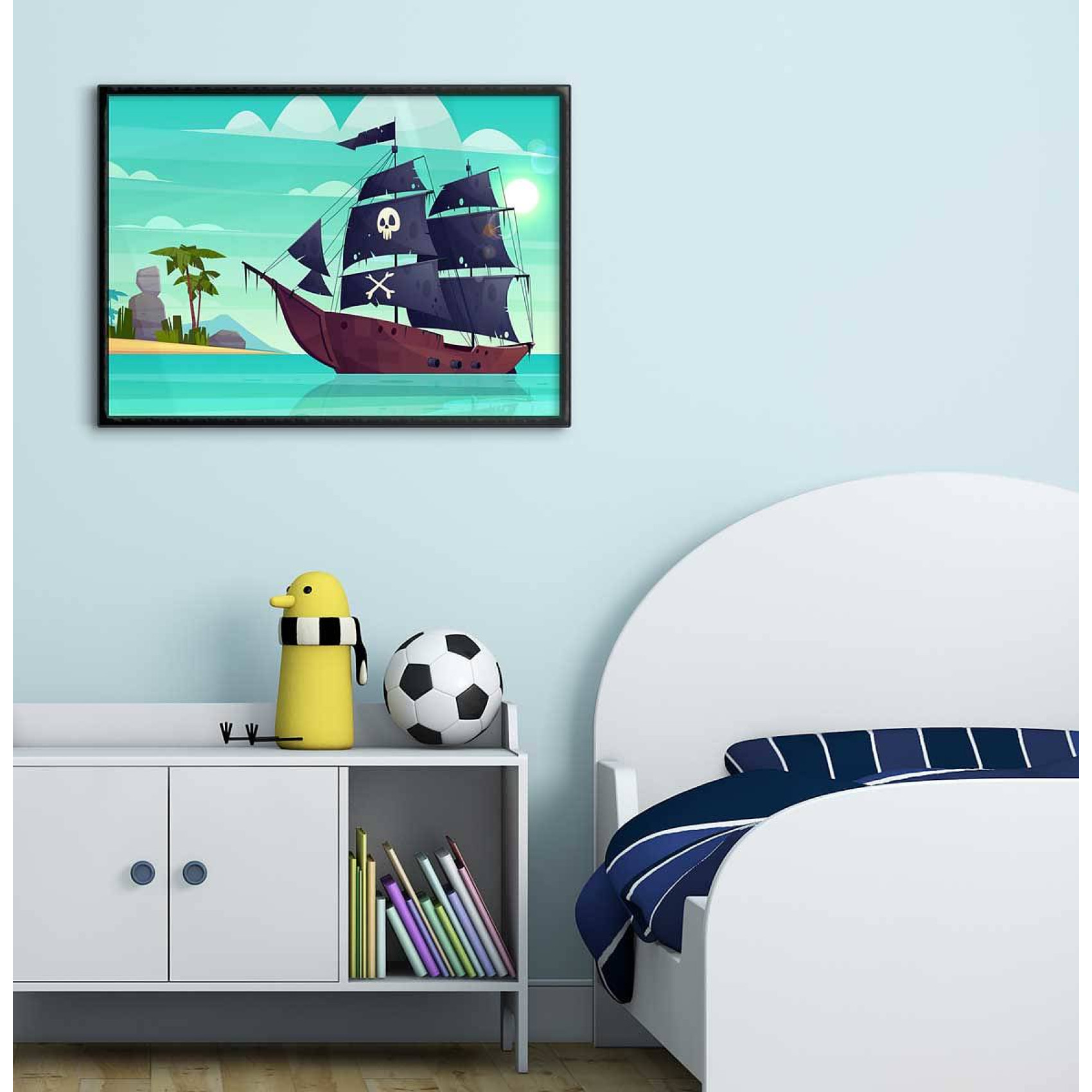Pirate ship - Simple kids room poster