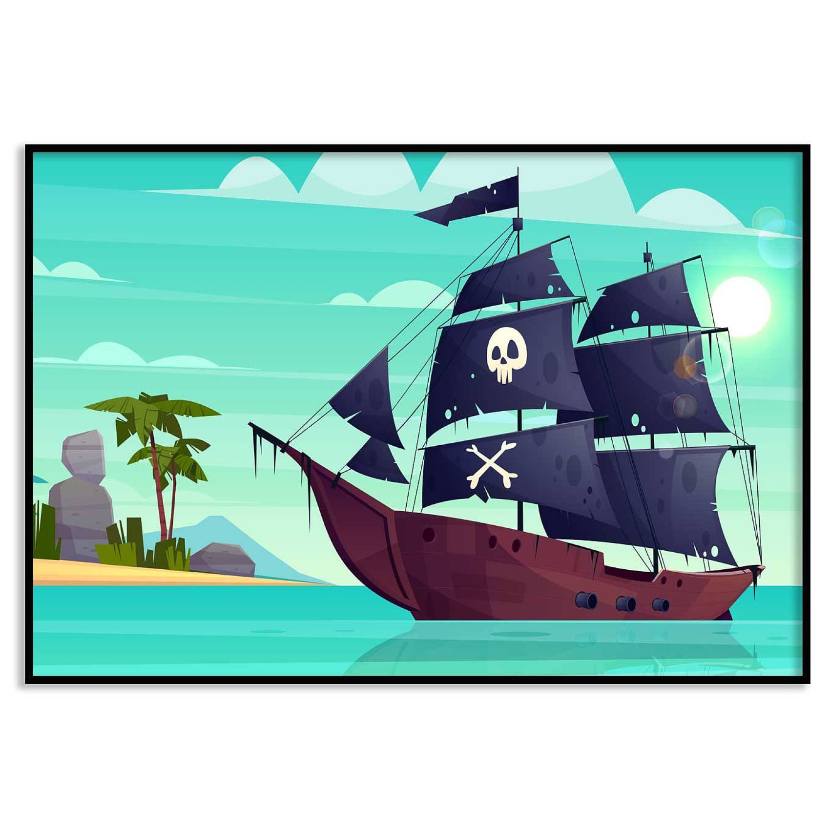 Pirate ship - Simple kids room poster