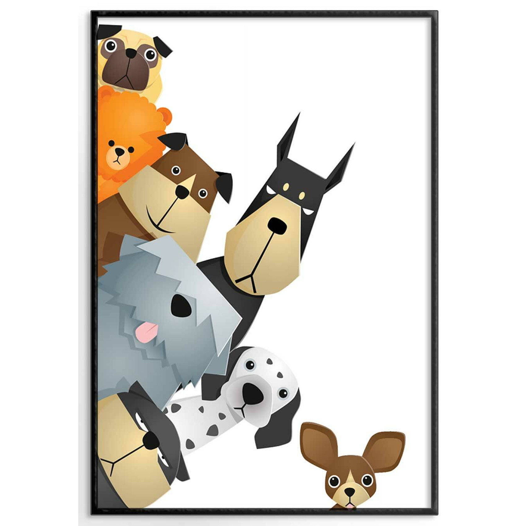 Cute dogs - Kids poster - SwedeArts
