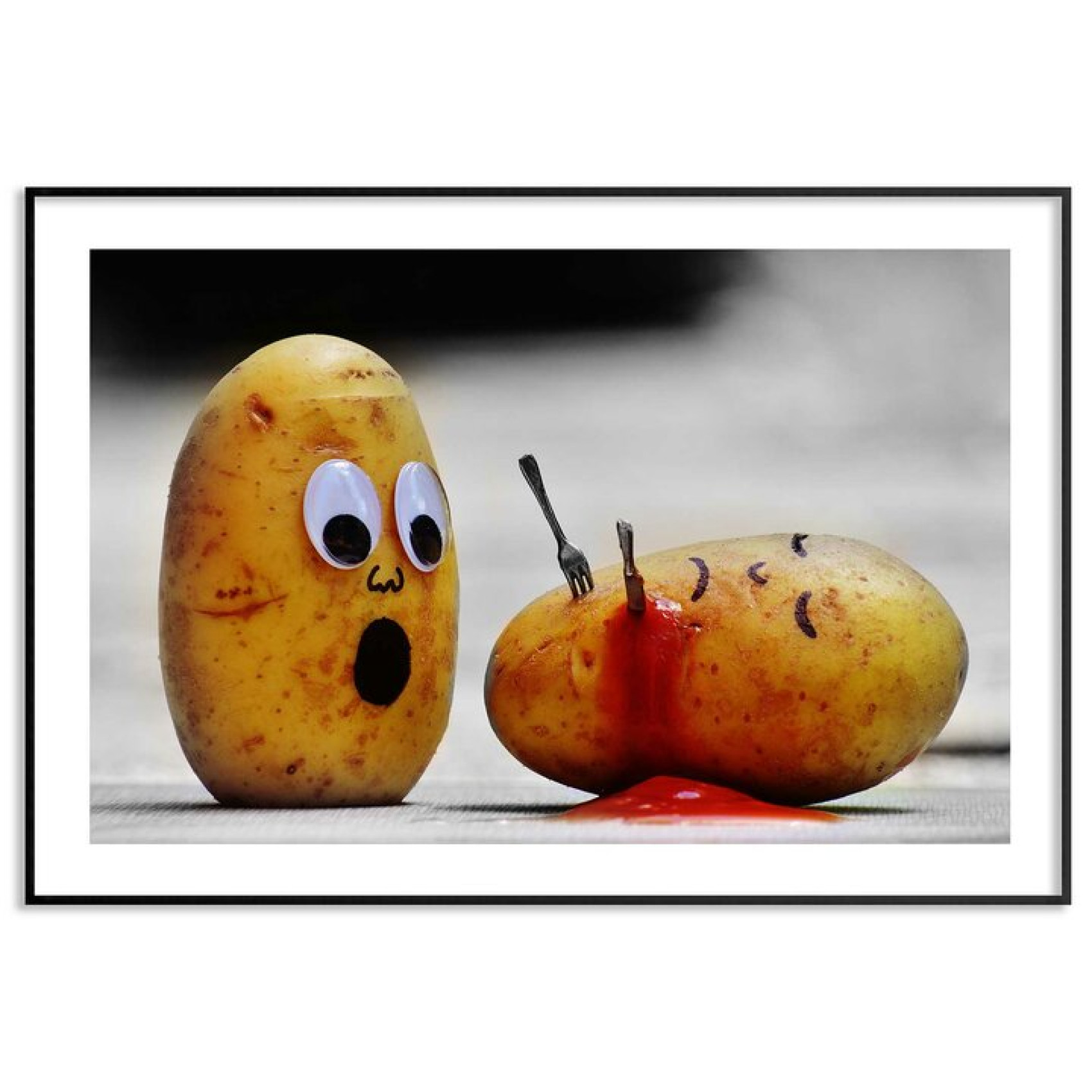 Potatis och ketchup - Rolig kökstavla - SwedeArts