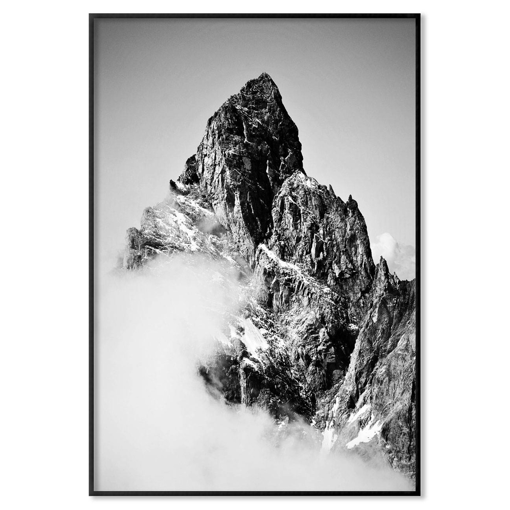 Bergstopp Noire De Peuterey - Svartvit Poster