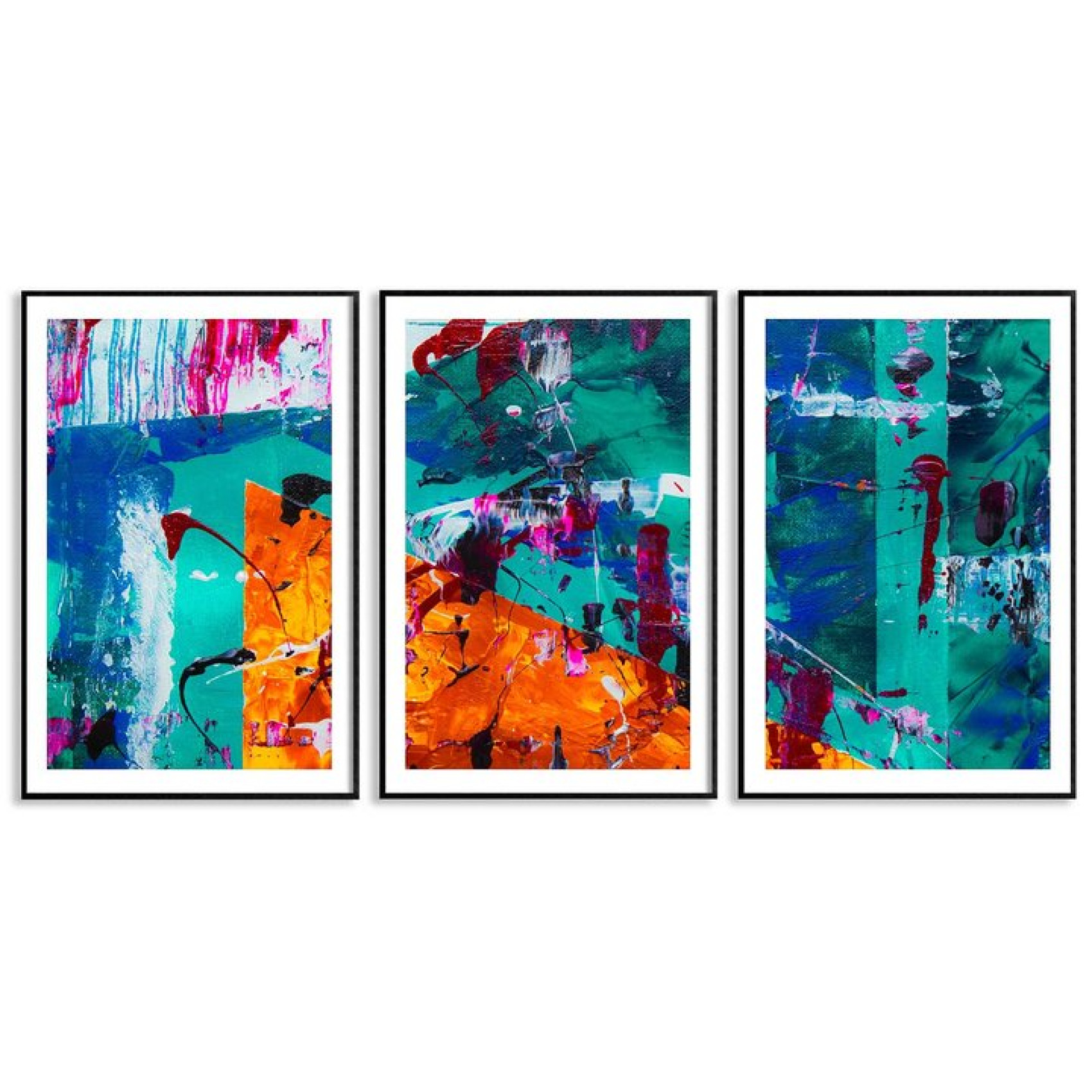 Abstract modern art - Three piece poster - SwedeArts