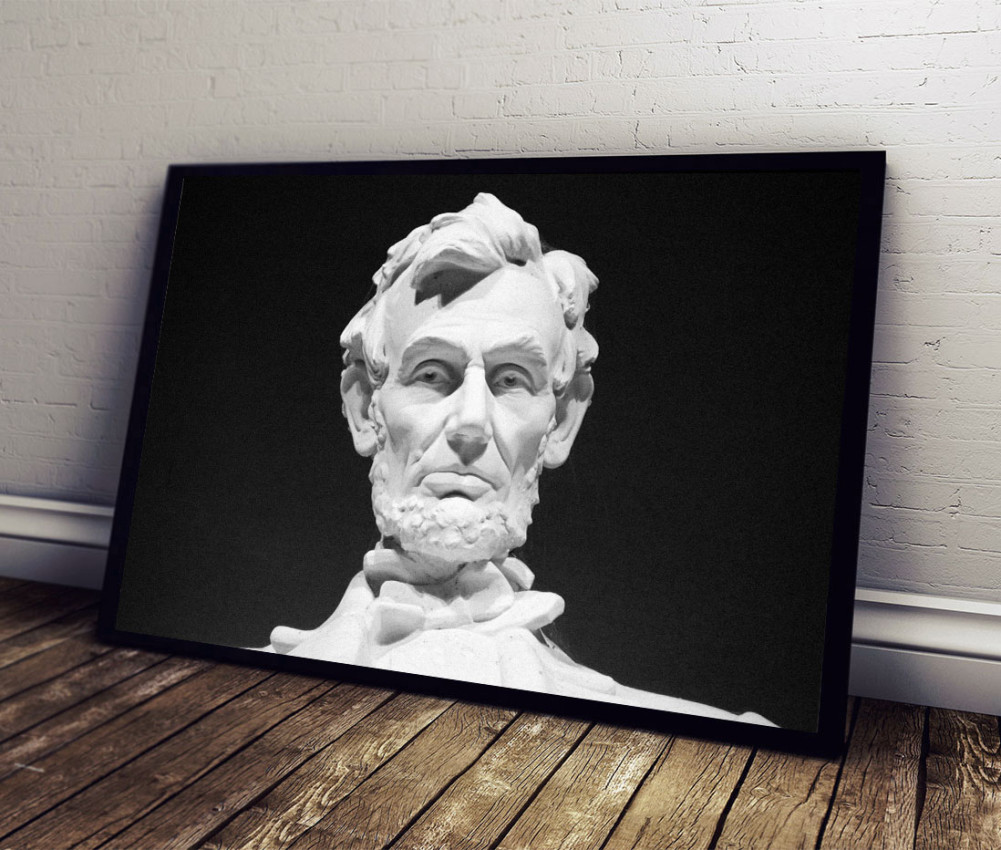 Abraham Lincoln - Svartvit Poster