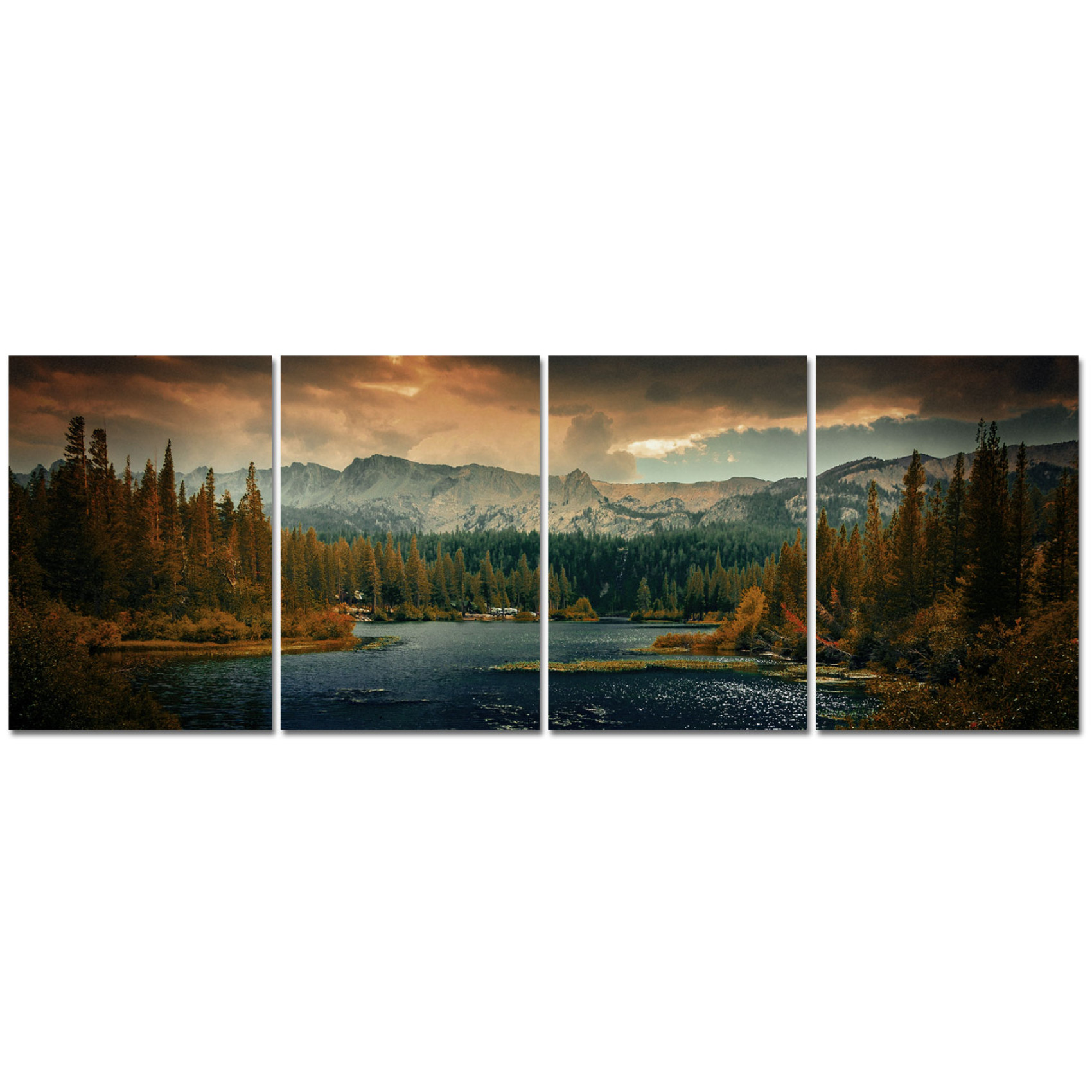 Drömlikt Naturmotiv - Tavla i Fyra Delar