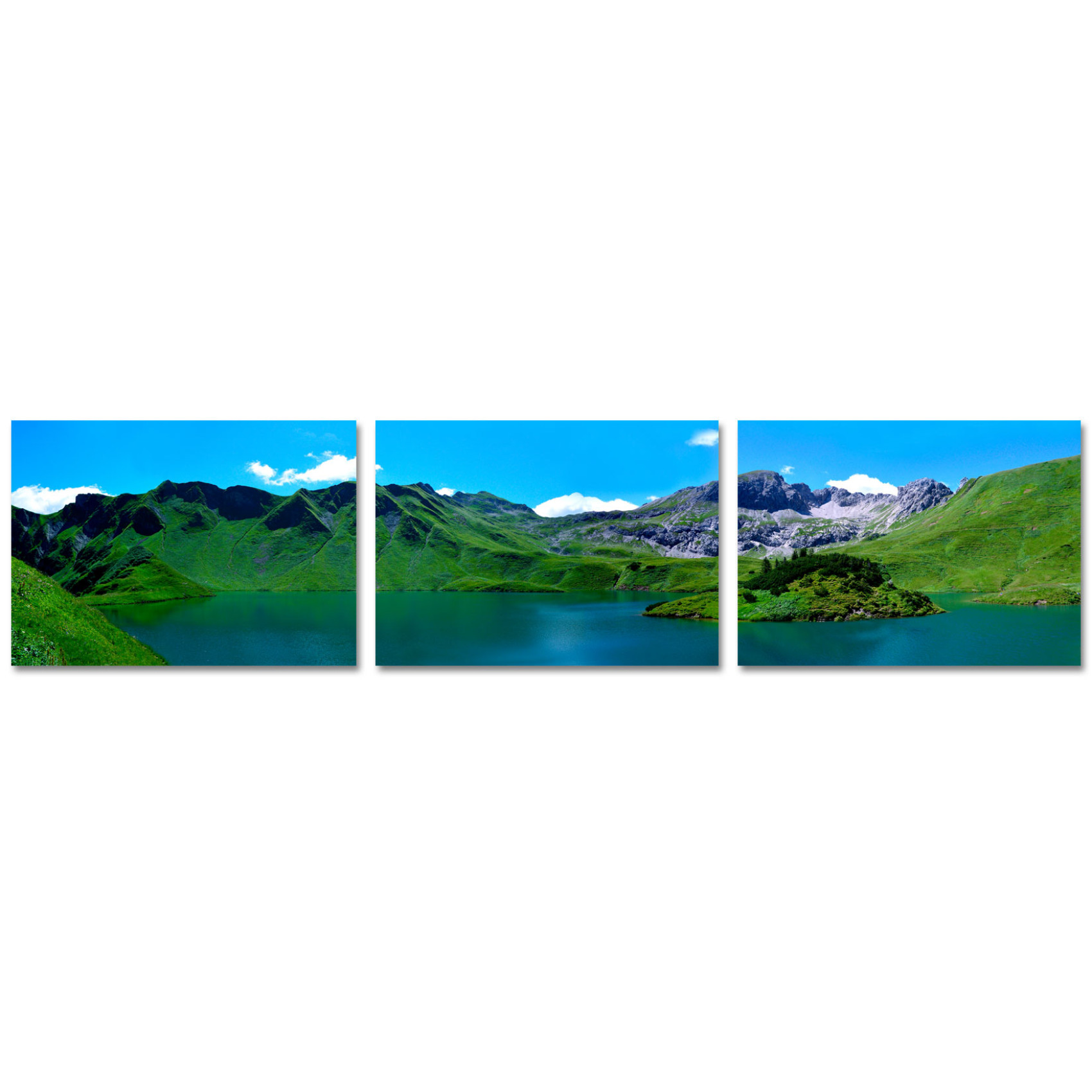 Vacker natur panorama - Uppdelad tavla i tre delar