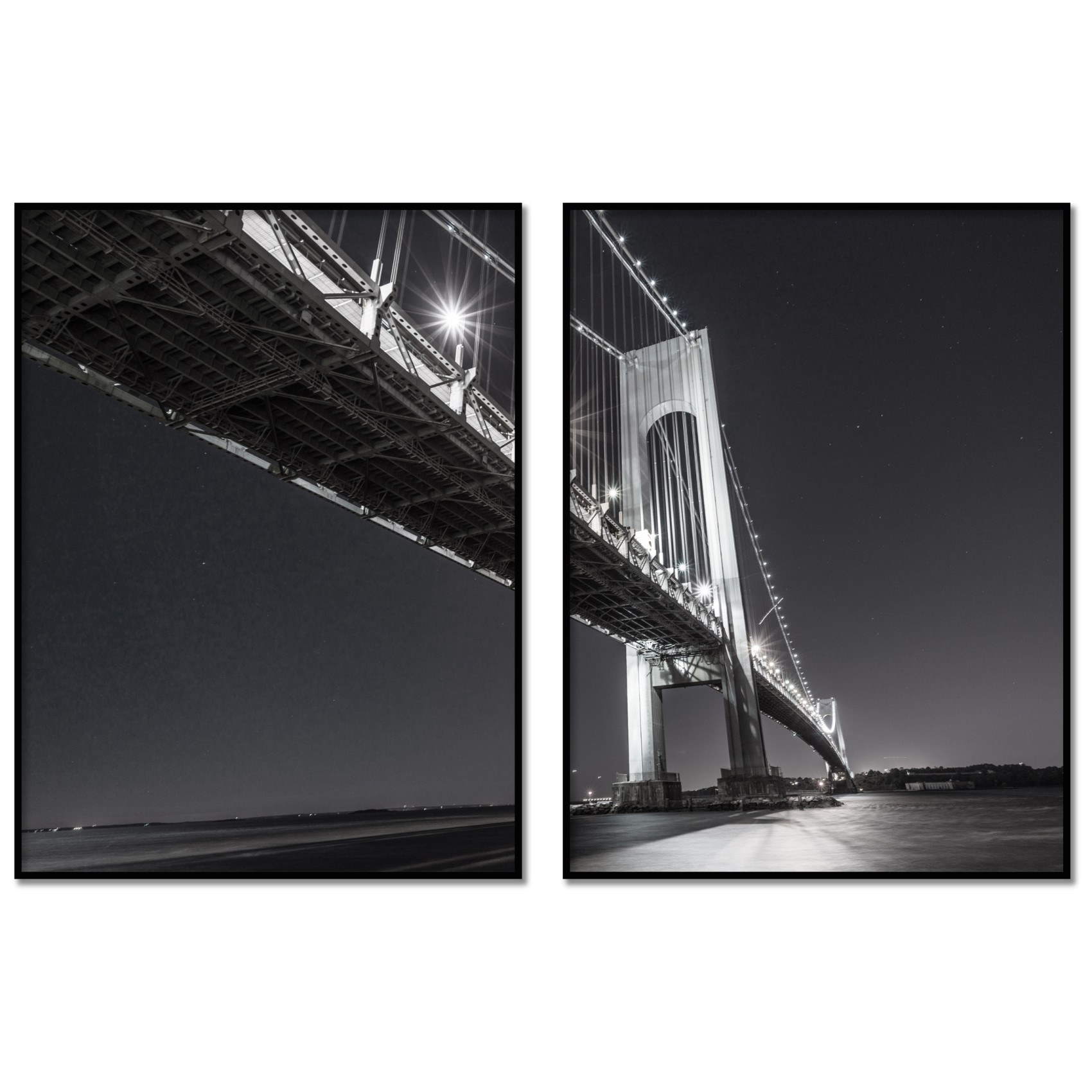 Big Bridge 50x70cm x 2 black and white posters