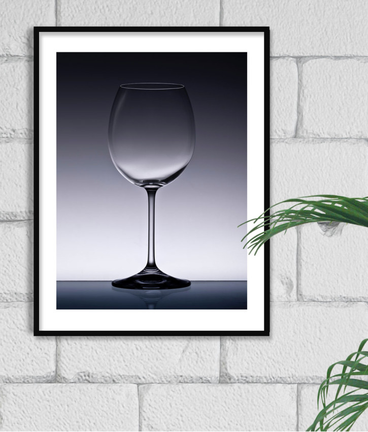 Tomt Vinglas - Enkel Poster