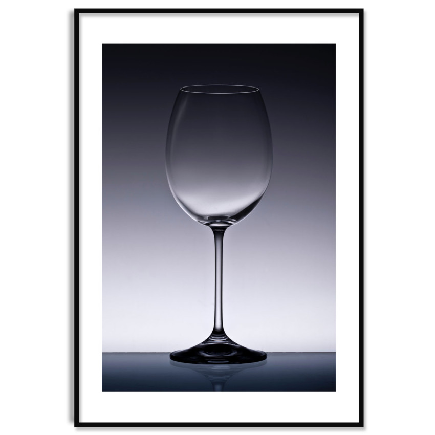 Tomt Vinglas - Enkel Poster