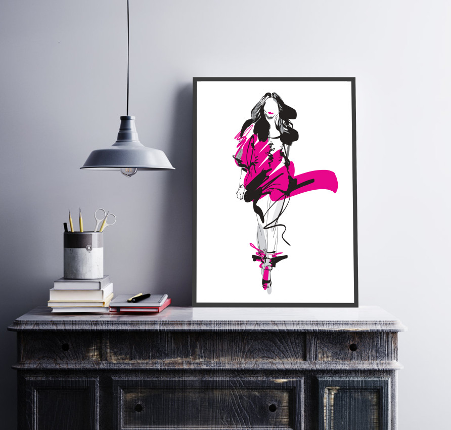 Fashion Modell Catwalk - Poster