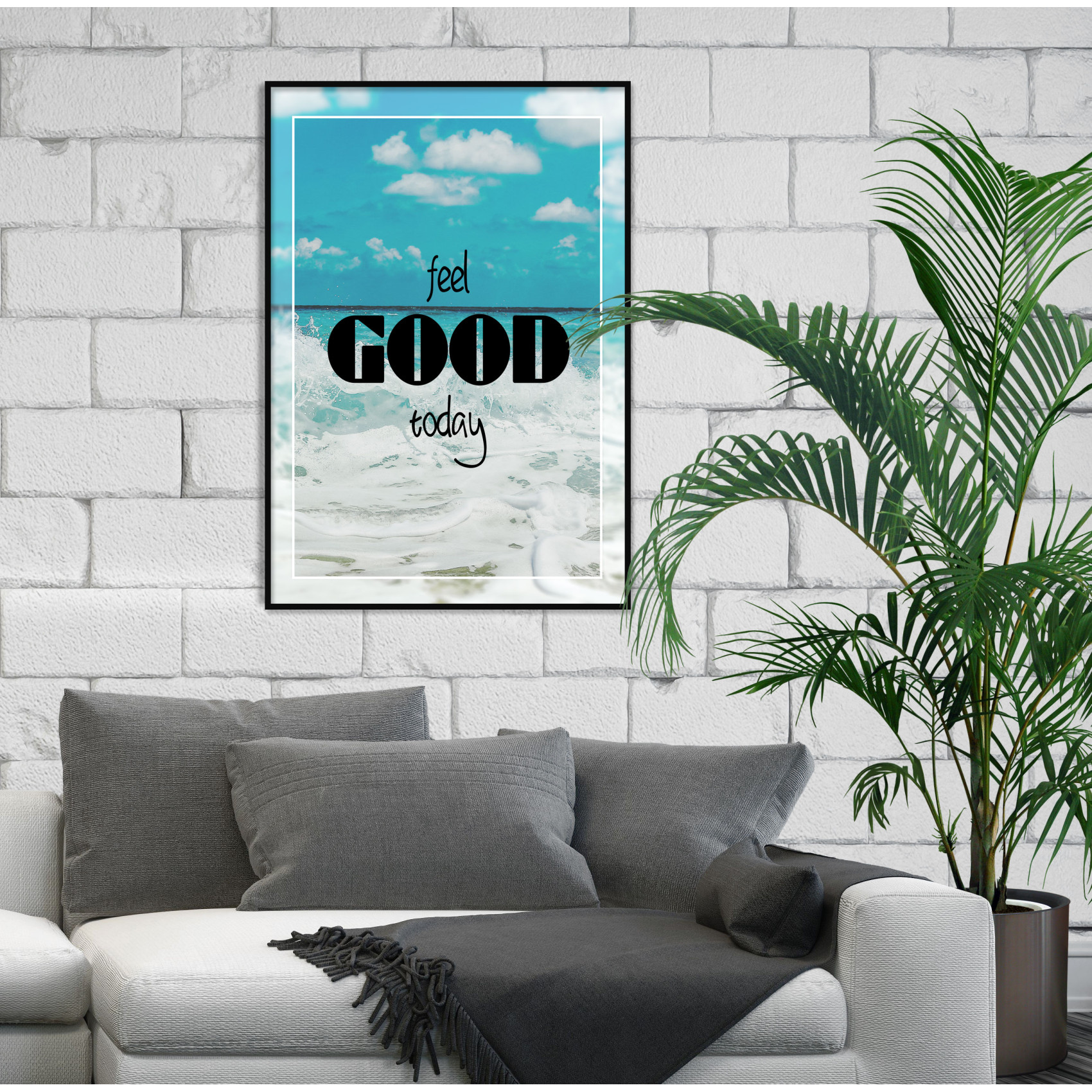 Feel Good Today - Enkel Poster med Text