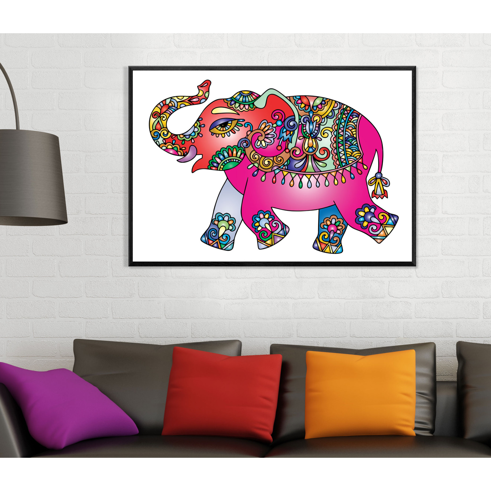 Indisk Elefant Illustration - Poster