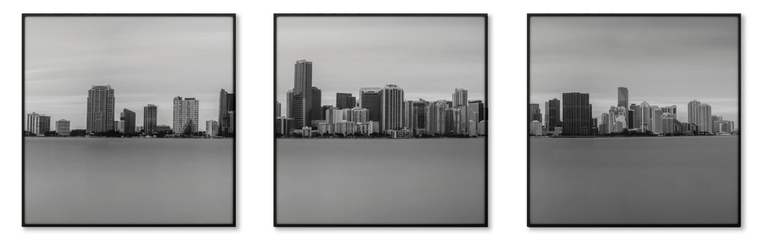 Panorama Miami Skyline - Big Poster in Three Pieces