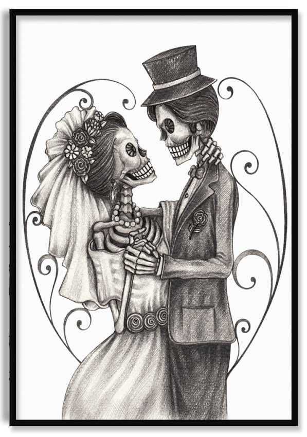 Skeleton Bride and Groom - Poster