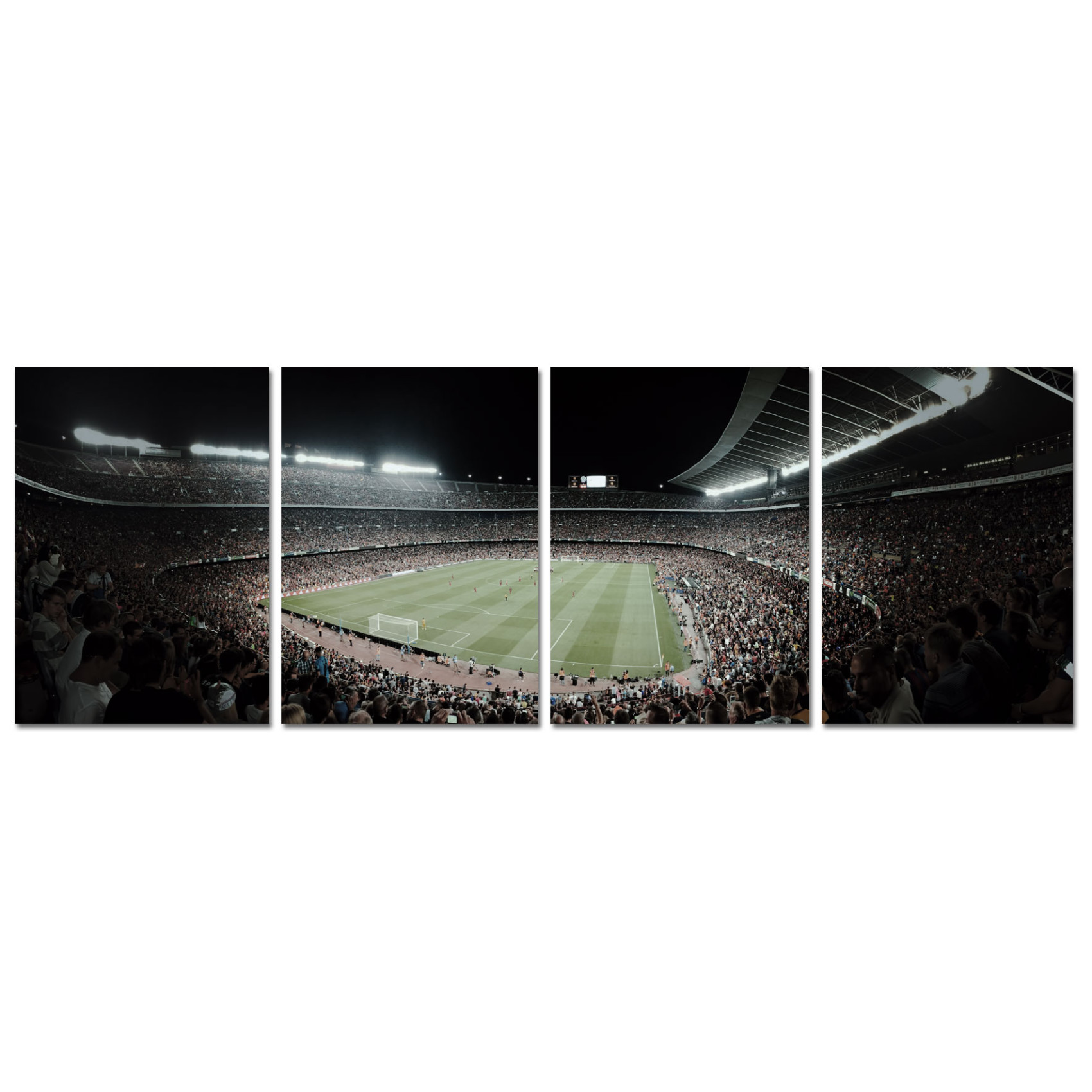 Stor Fotbollsstadion - Poster i fyra delar 61x91 cm