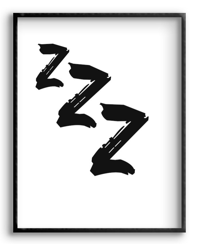 Zzz text - 40x50cm simple poster
